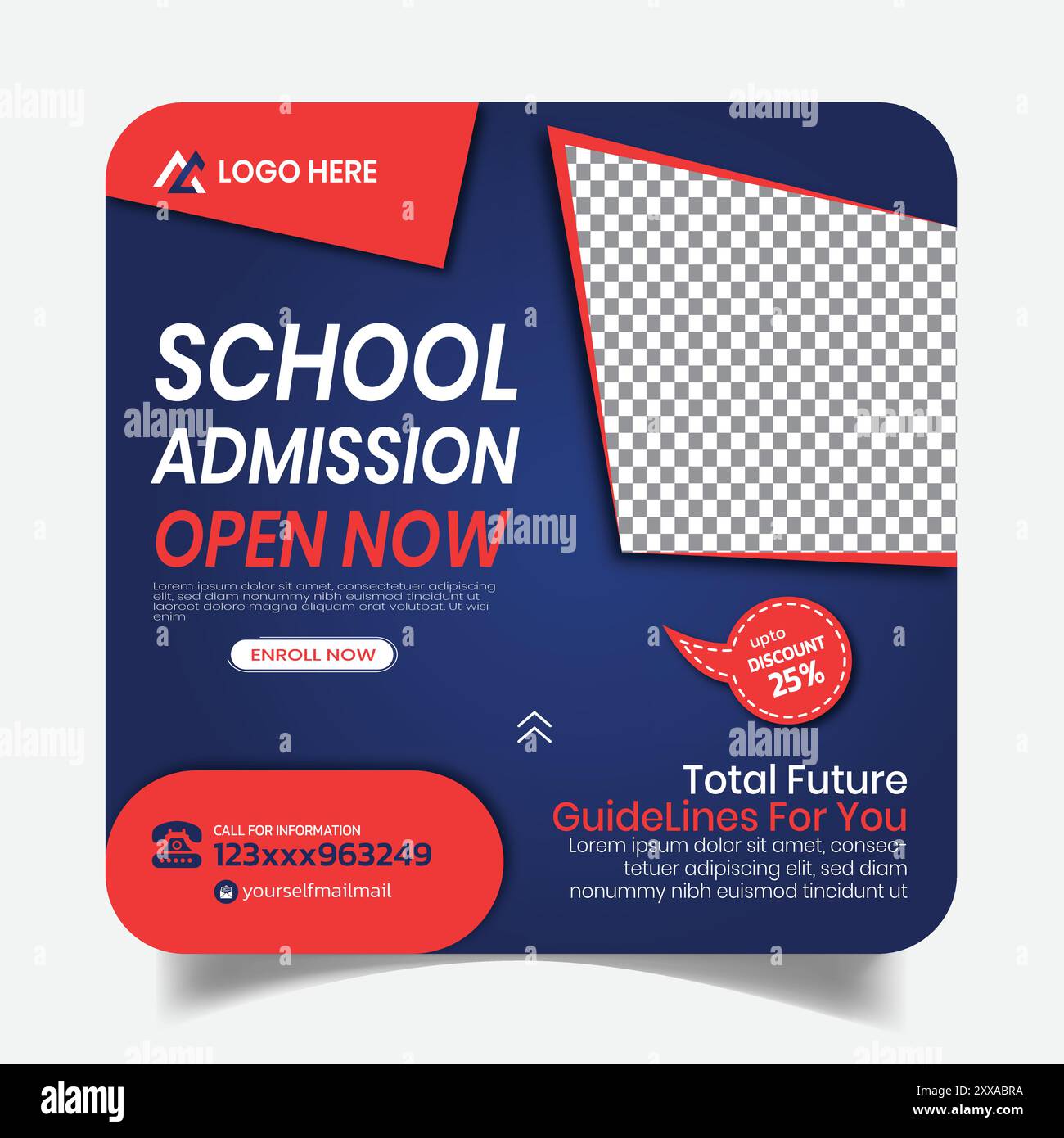 Kids School Open Social Post Design Templates Stock Vector Image & Art ...