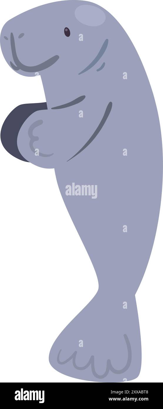 cute sea cow wildlife Stock Vector Image & Art - Alamy