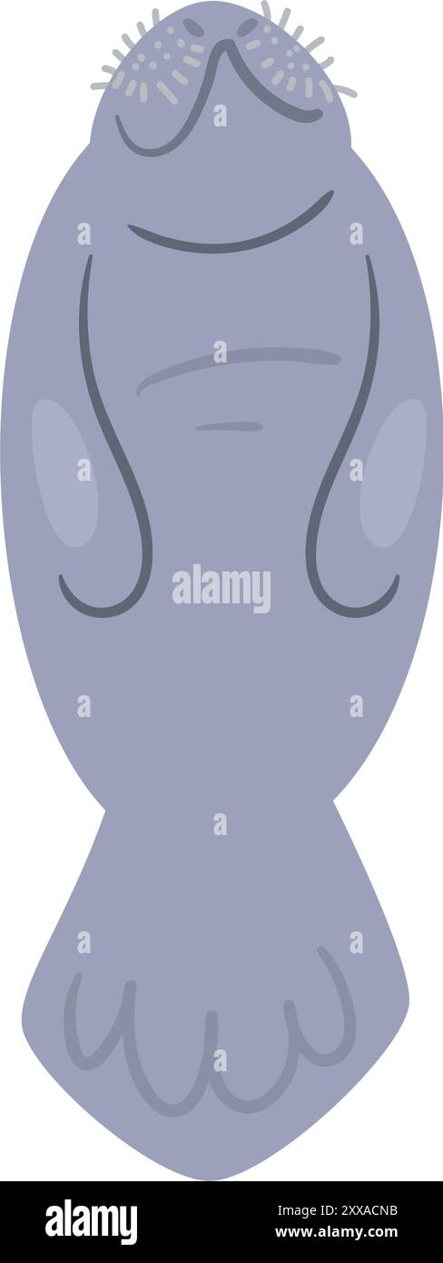 sea cow aquatic creature Stock Vector Image & Art - Alamy