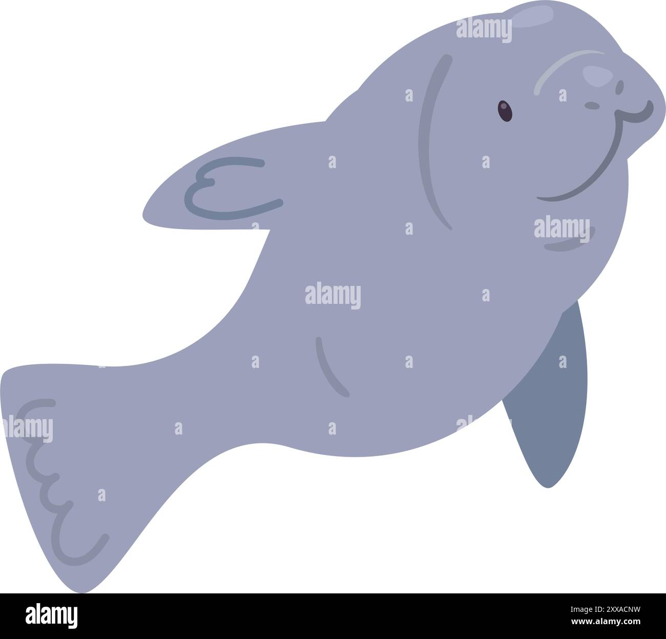 cute sea cow creature Stock Vector Image & Art - Alamy