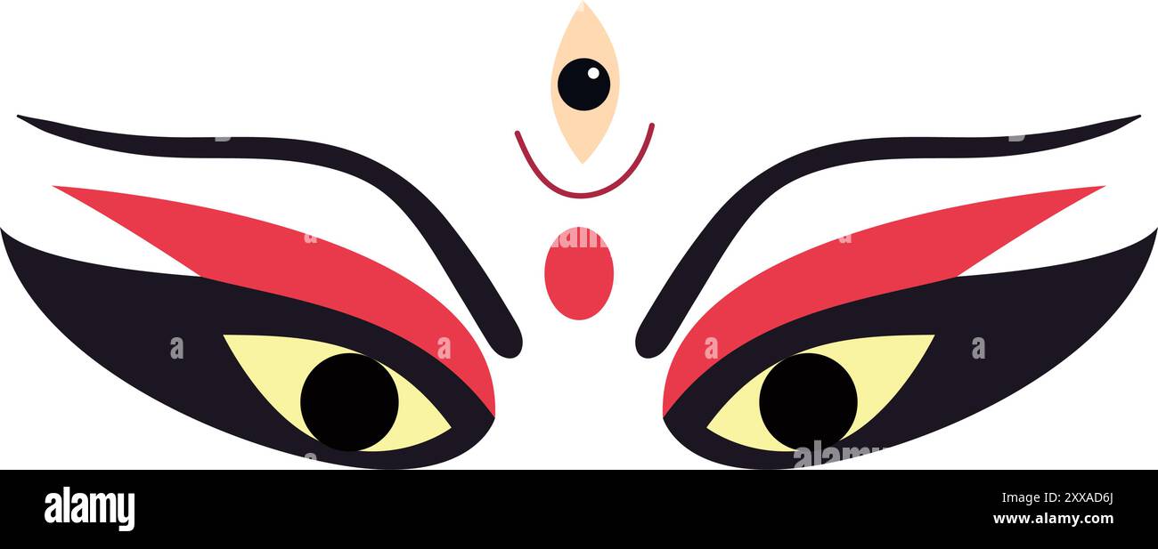 goddess durga eyes of navratri festival Stock Vector Image & Art - Alamy