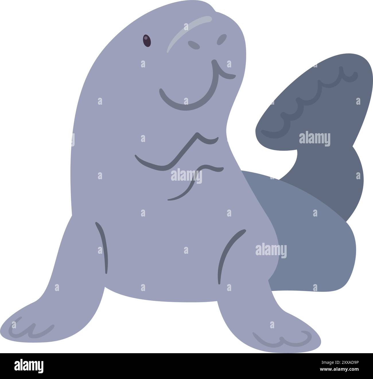 sea cow marine animal cartoon Stock Vector Image & Art - Alamy