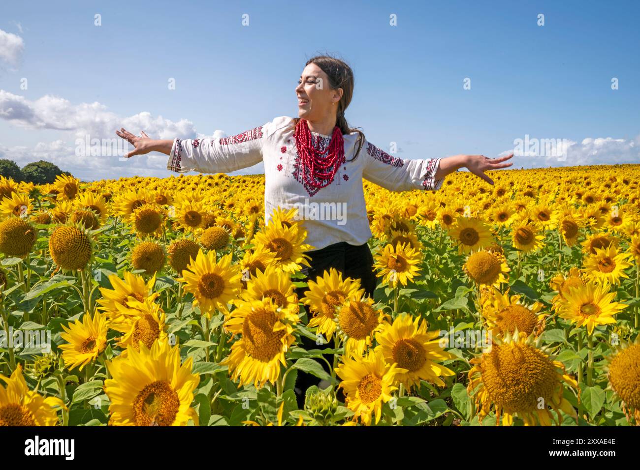 Zhenya Dove, an activist and volunteer from Kherson, Ukraine, who is ...