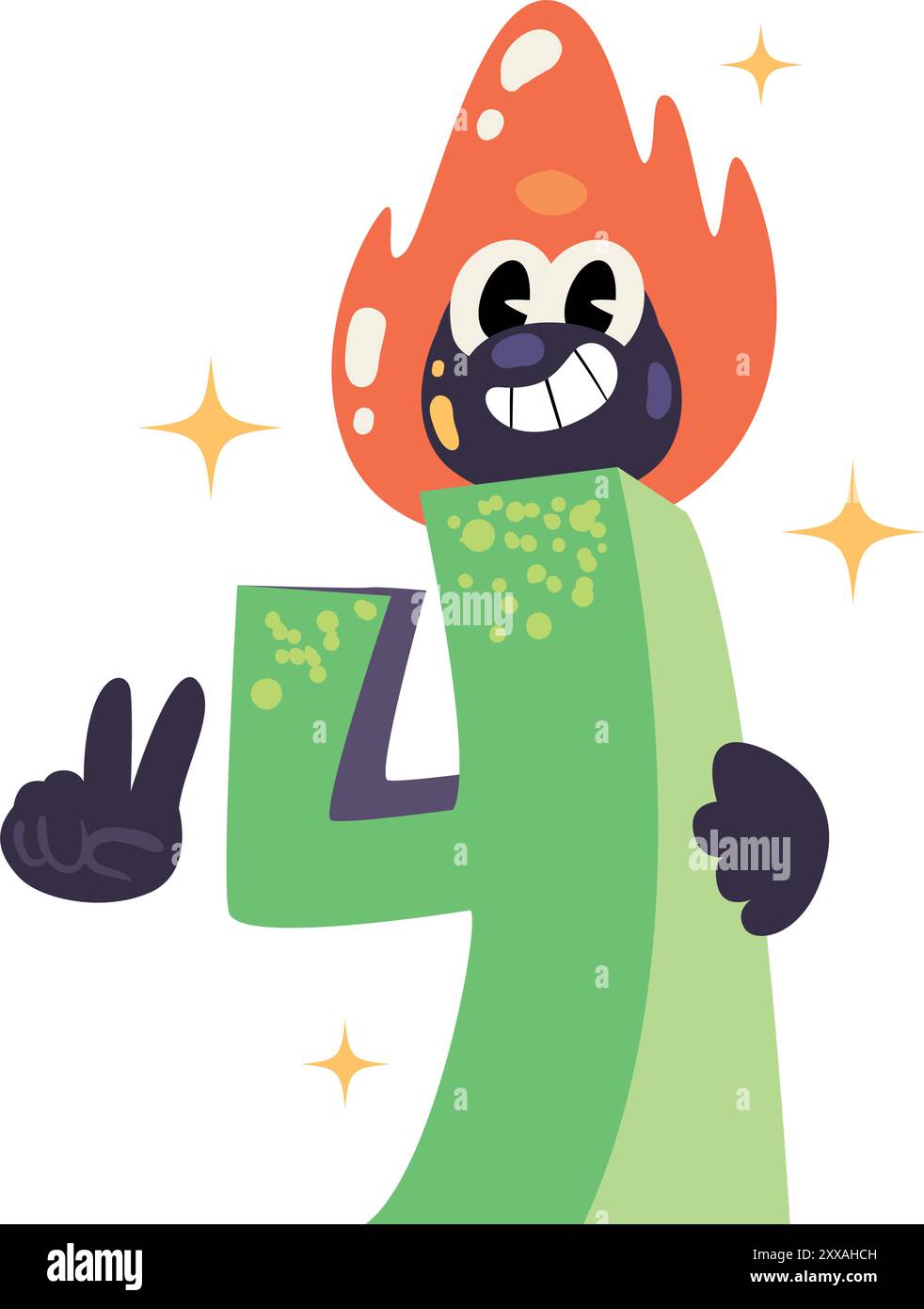 birthday candle number four happy Stock Vector Image & Art - Alamy