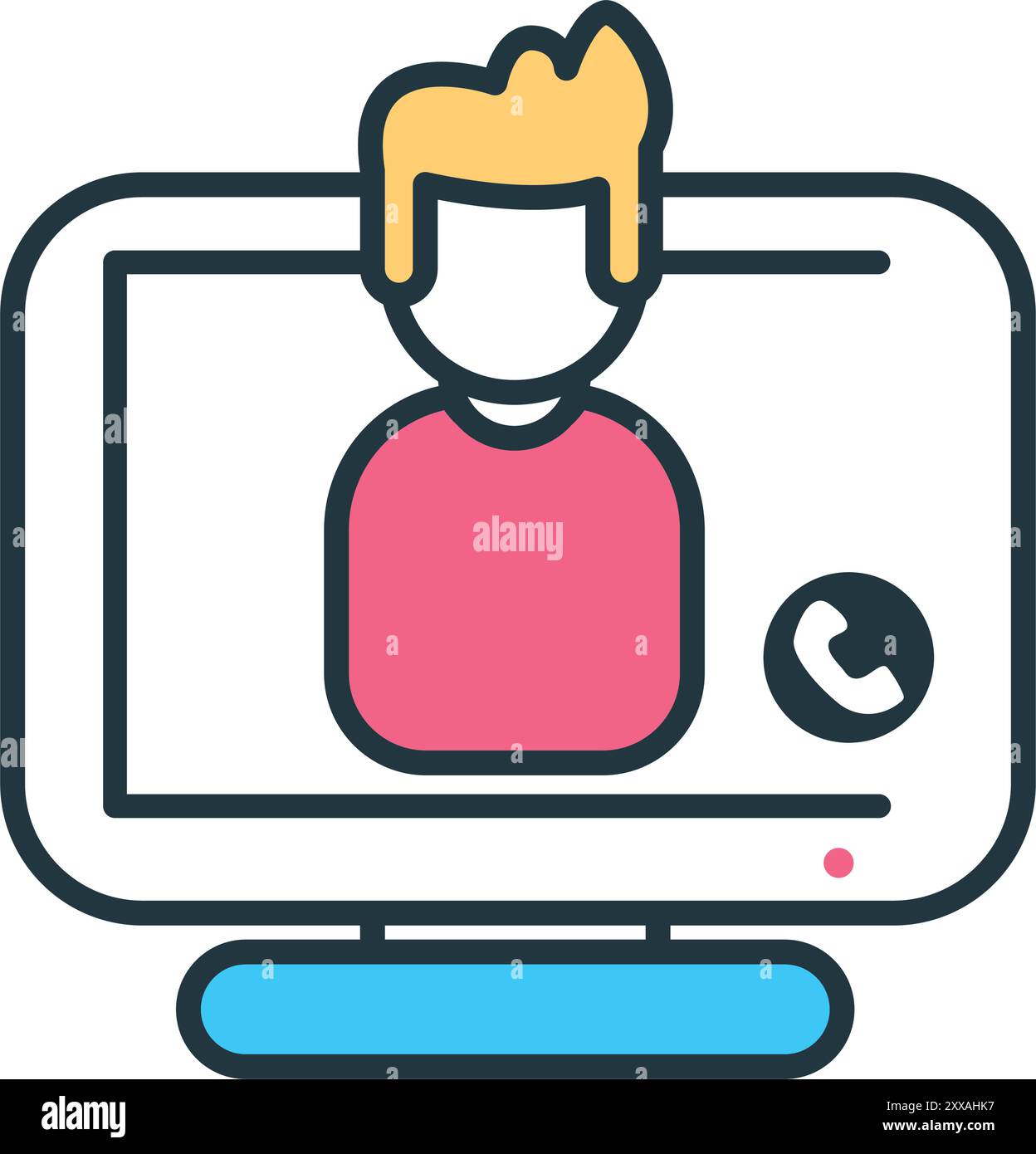 hybrid work making video call Stock Vector Image & Art - Alamy