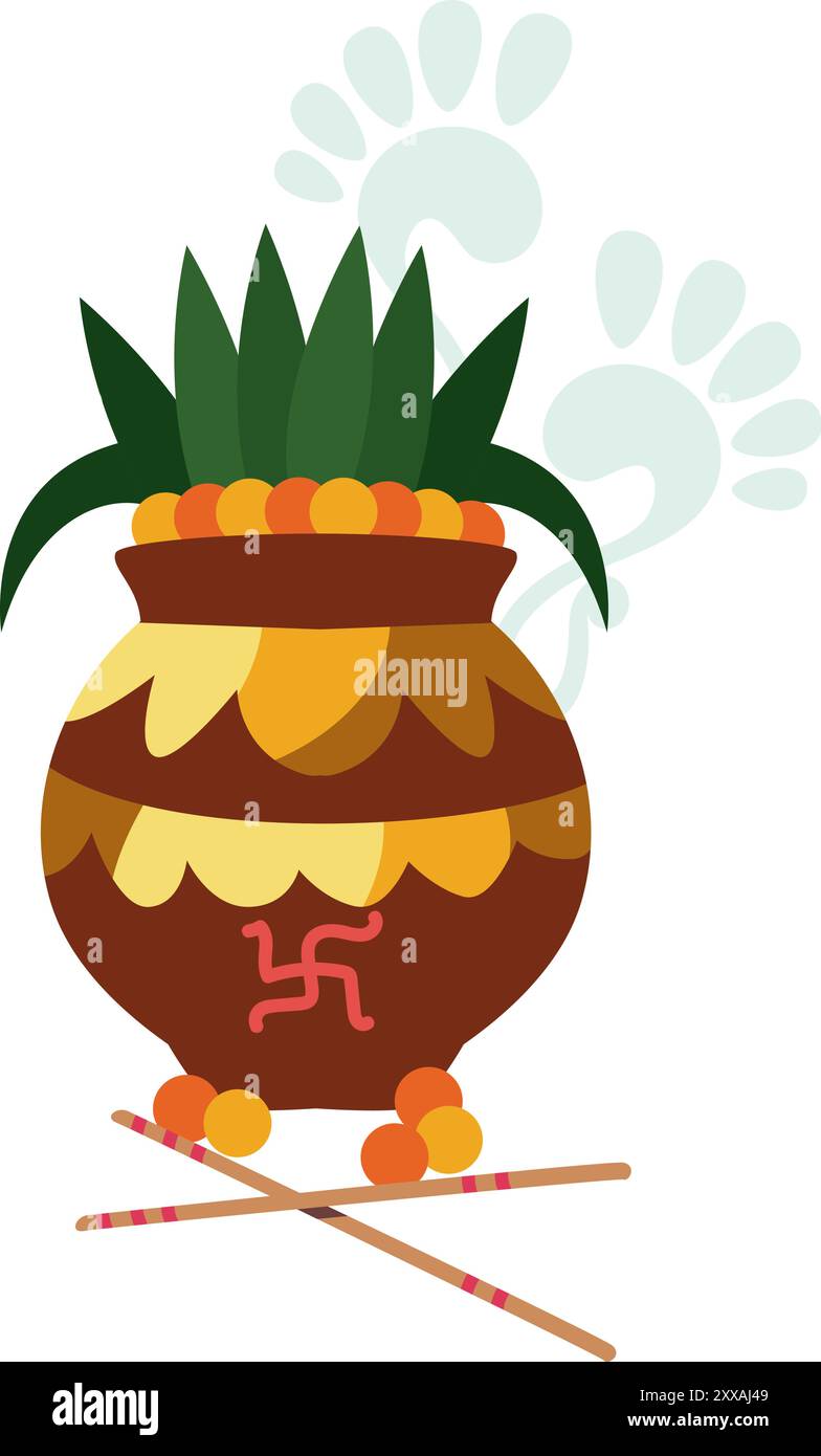 traditional navratri festival kalash Stock Vector Image & Art - Alamy