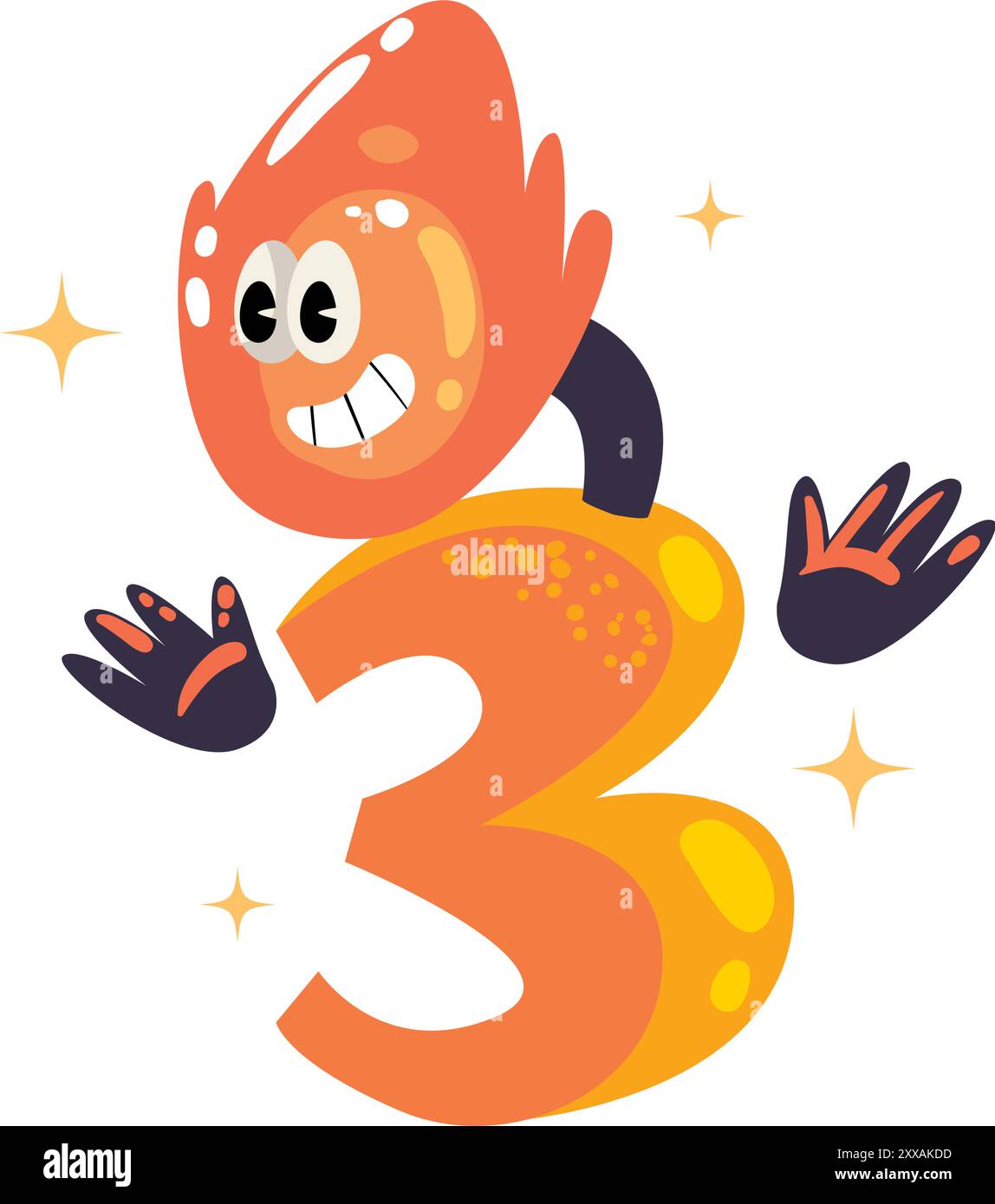 birthday candle number three happy Stock Vector Image & Art - Alamy