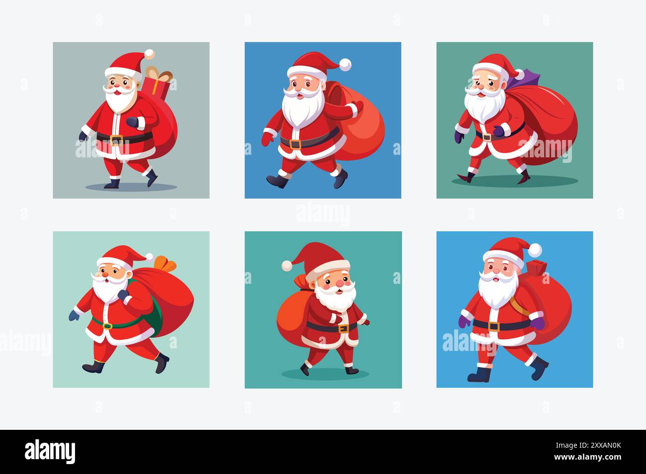 Jolly Santa Claus vector illustration for festive digital and printable ...