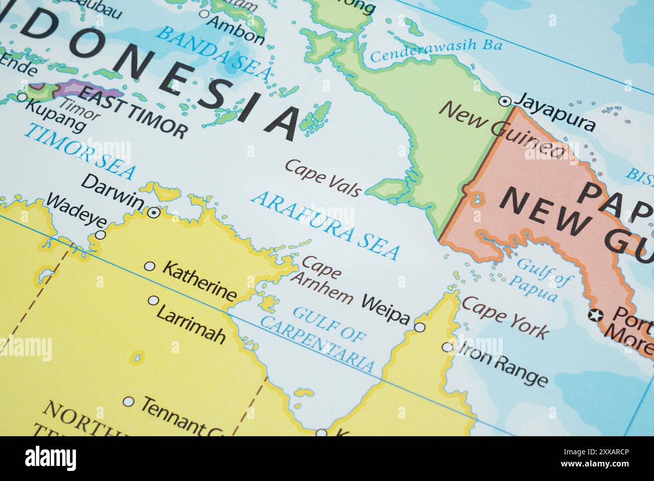 Australia papua new guinea map hi-res stock photography and images - Alamy