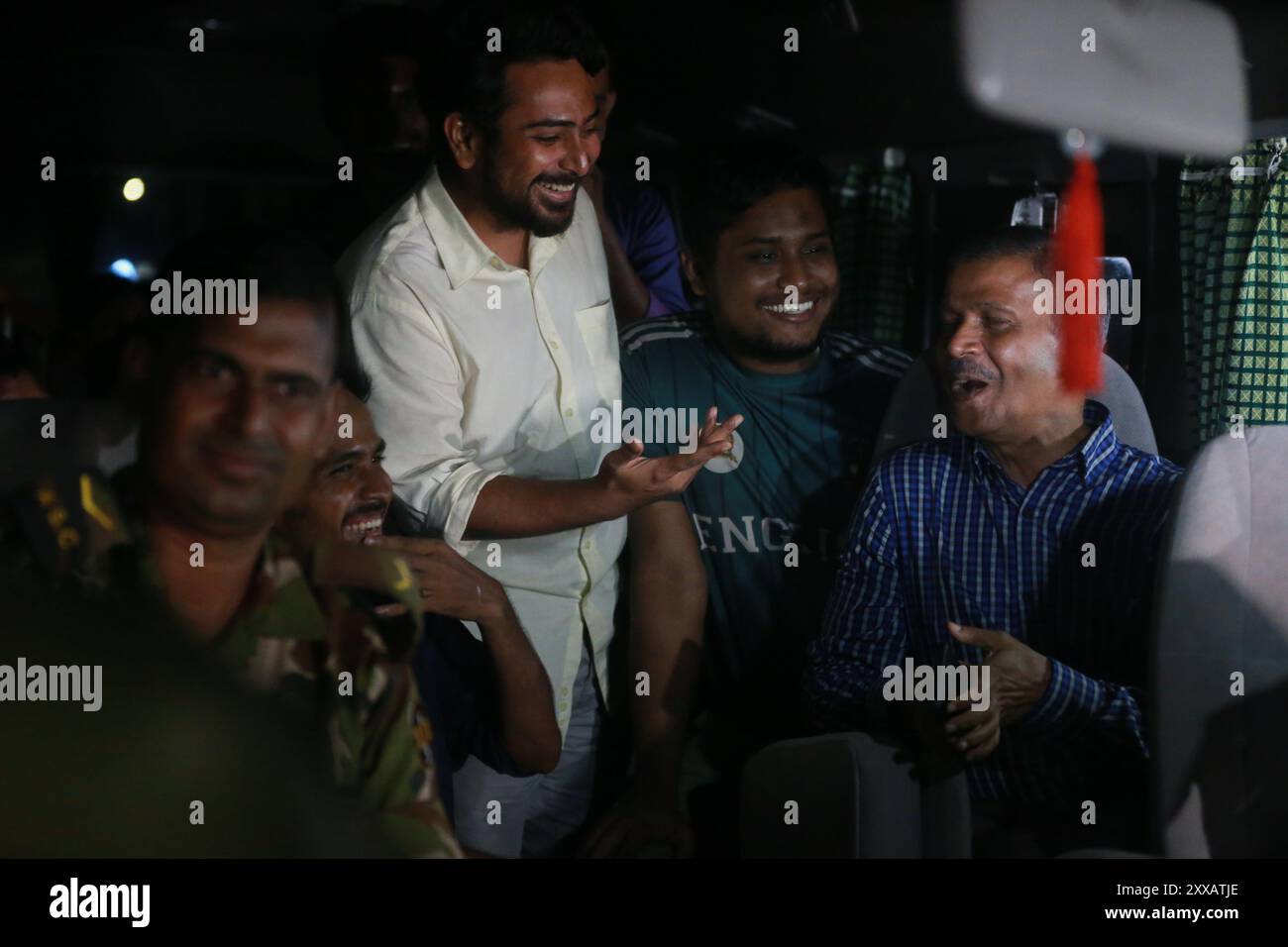 Anti-discrimination Student Movement Key organiser Nahid Islam (2nd ...