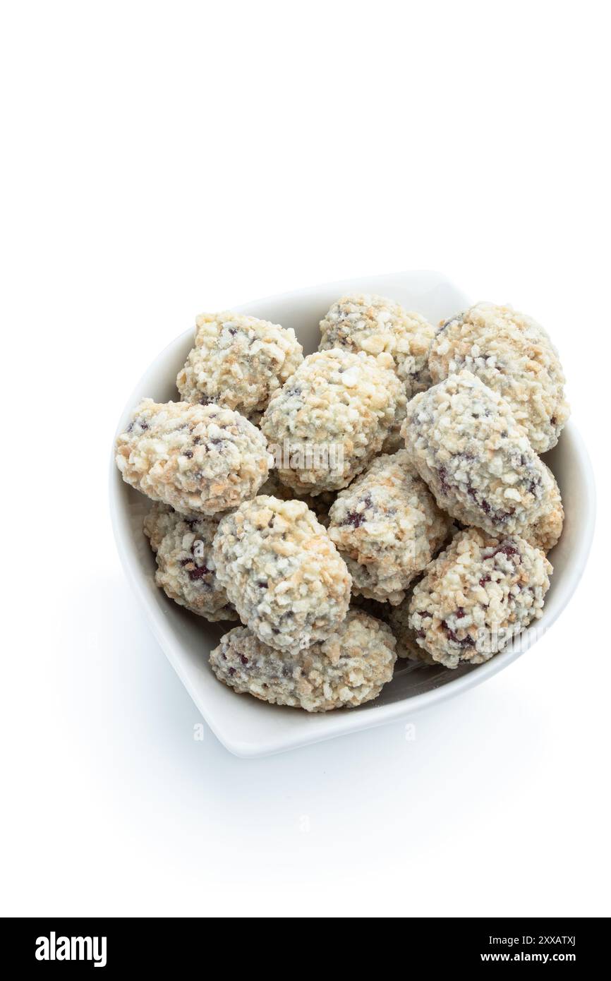 Mini chinese cookies isolated on white background Stock Photo - Alamy