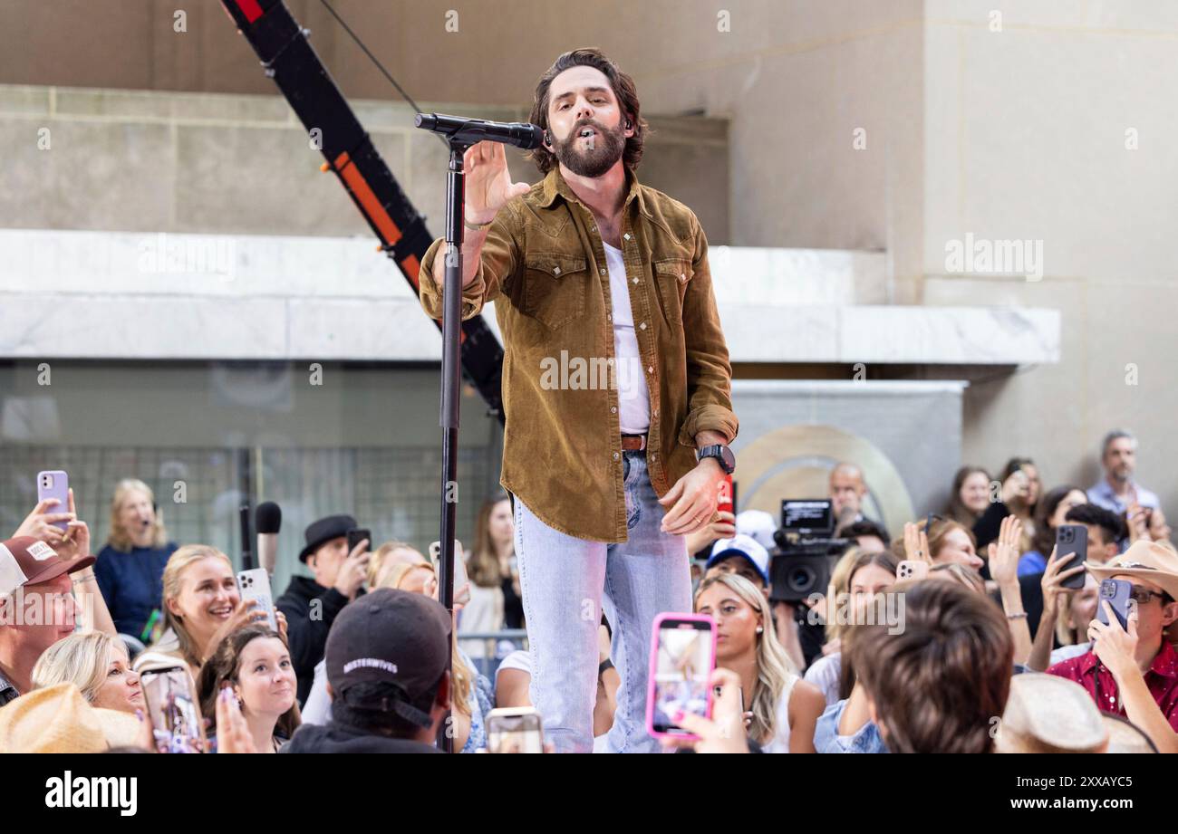 Singer-songwriter Thomas Rhett performs on NBC's Today show at ...