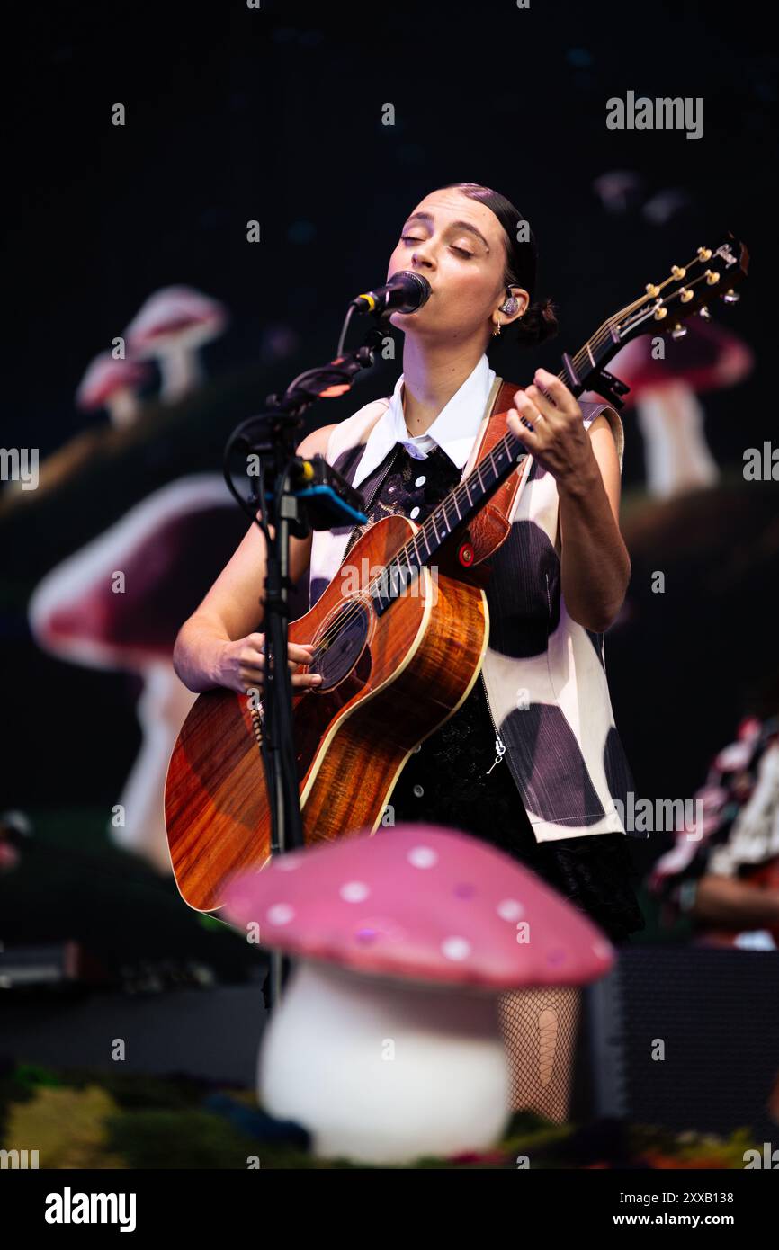 Claire Pommet, known as Pomme, performs live on the first day of the ...