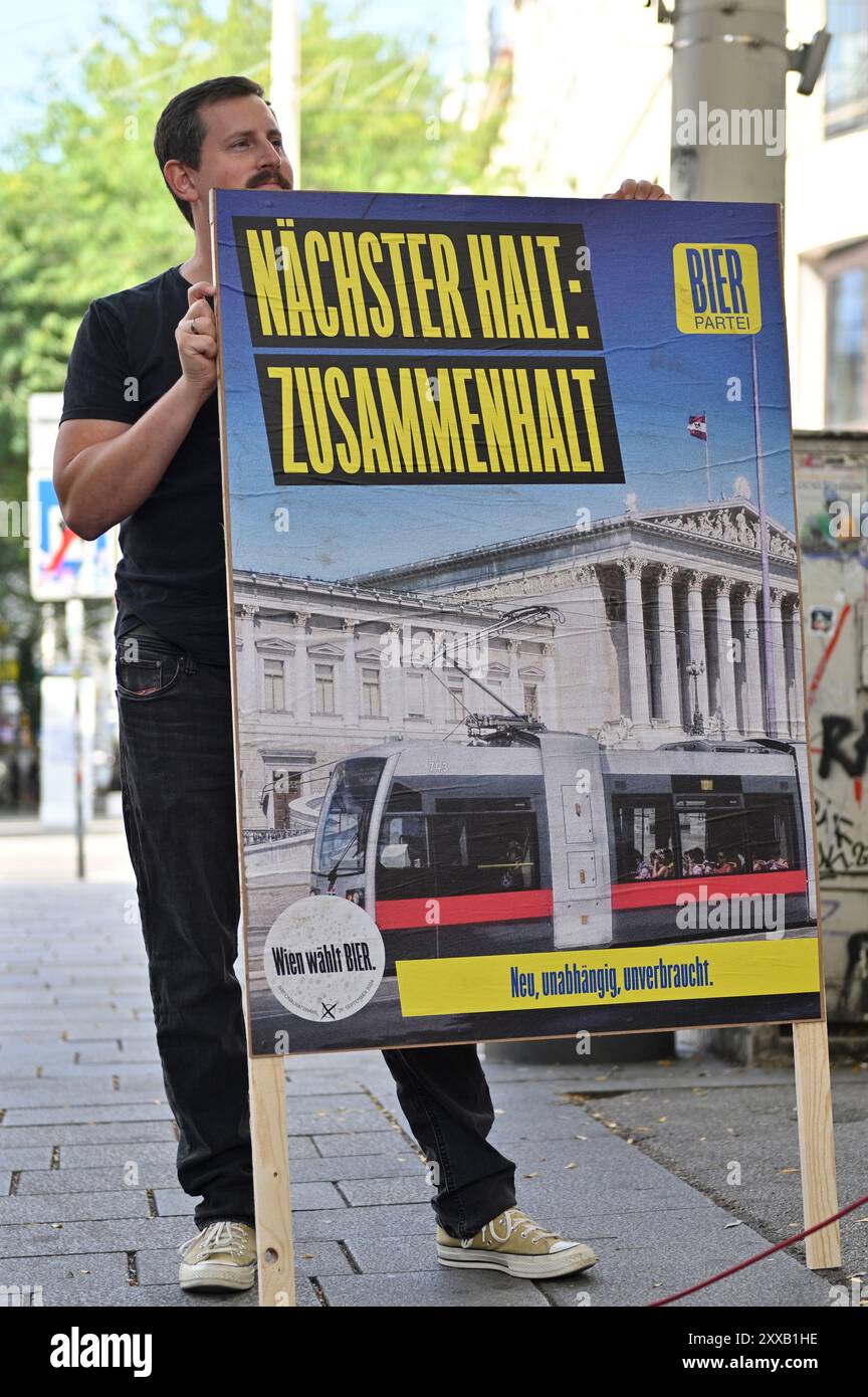 Vienna, Austria. 23rd Aug, 2024. The Beer Party with Dominik Wlazny ...