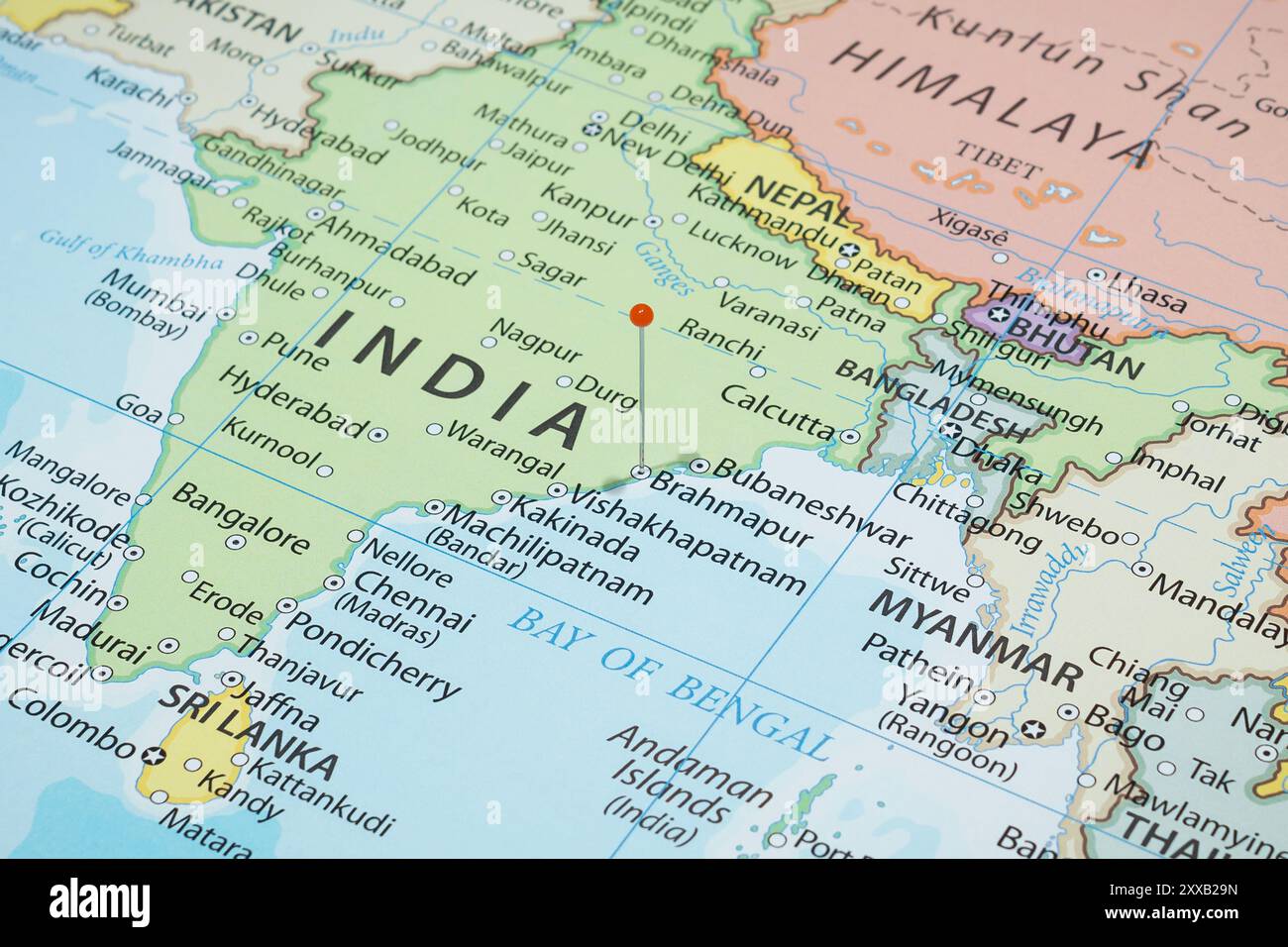 Map of india state capitals hi-res stock photography and images - Alamy