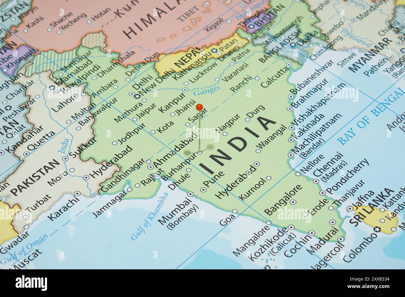 Map of india state capitals hi-res stock photography and images - Alamy