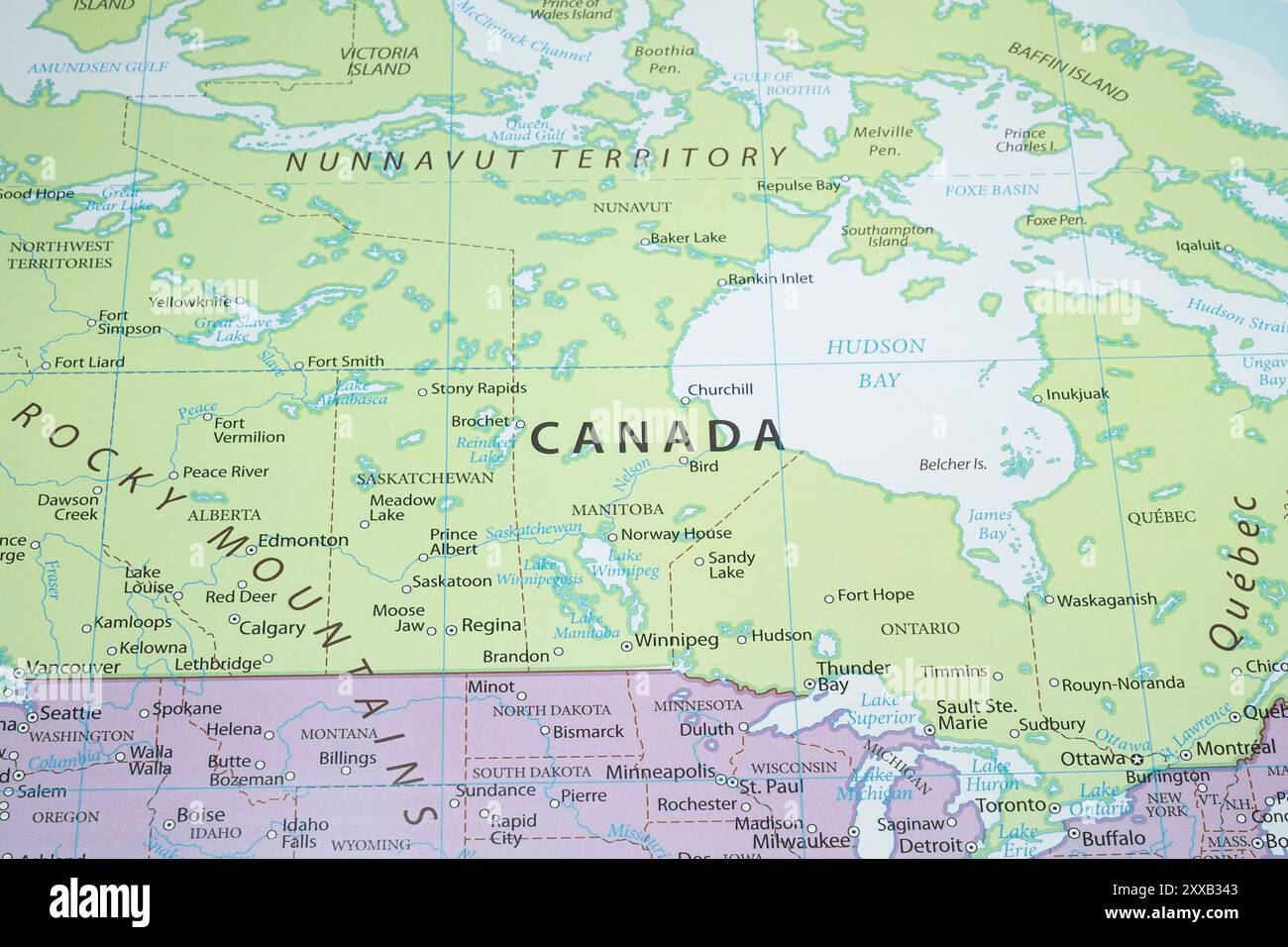 Map Of Canada With Cities And Lakes