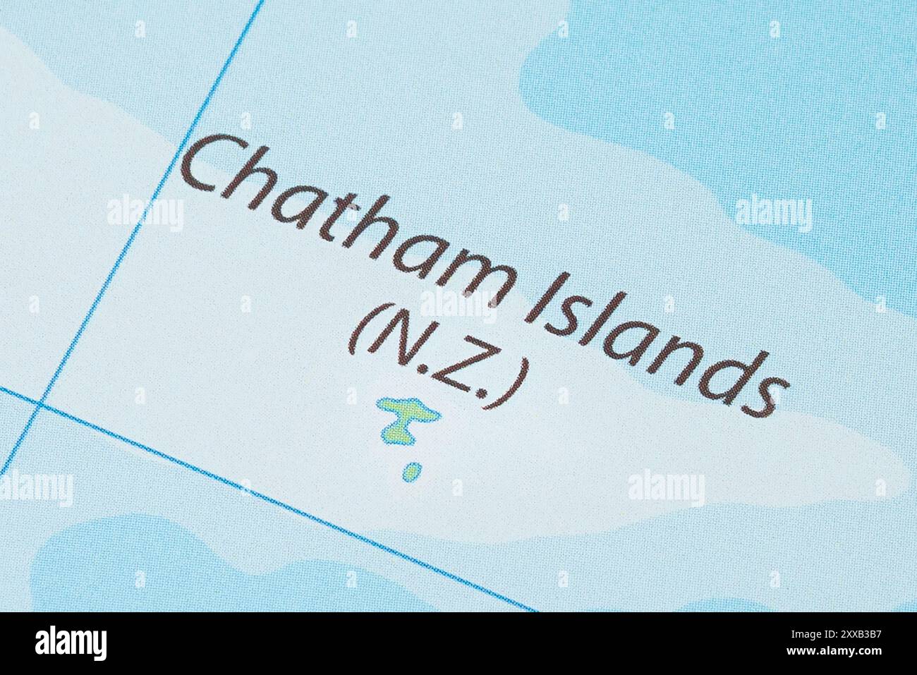 Chatham islands map hi-res stock photography and images - Alamy