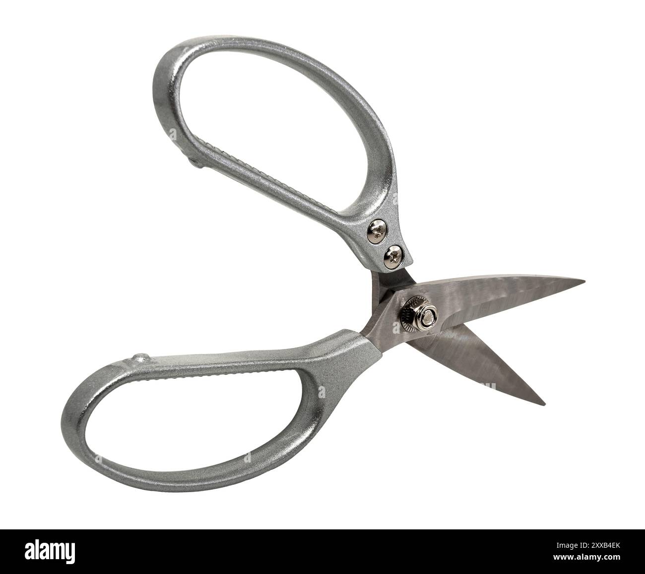 Stationery scissors on a white background for office work. Tailor's or ...