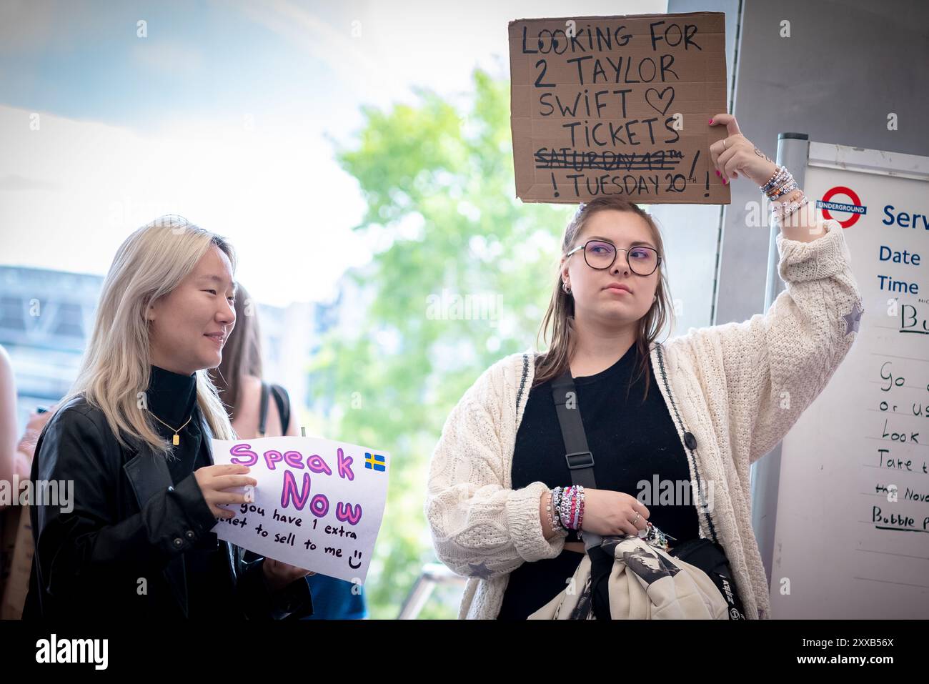 Taylor Swift superfans or ‘Swifties’ arrive at Wembley in London for ...