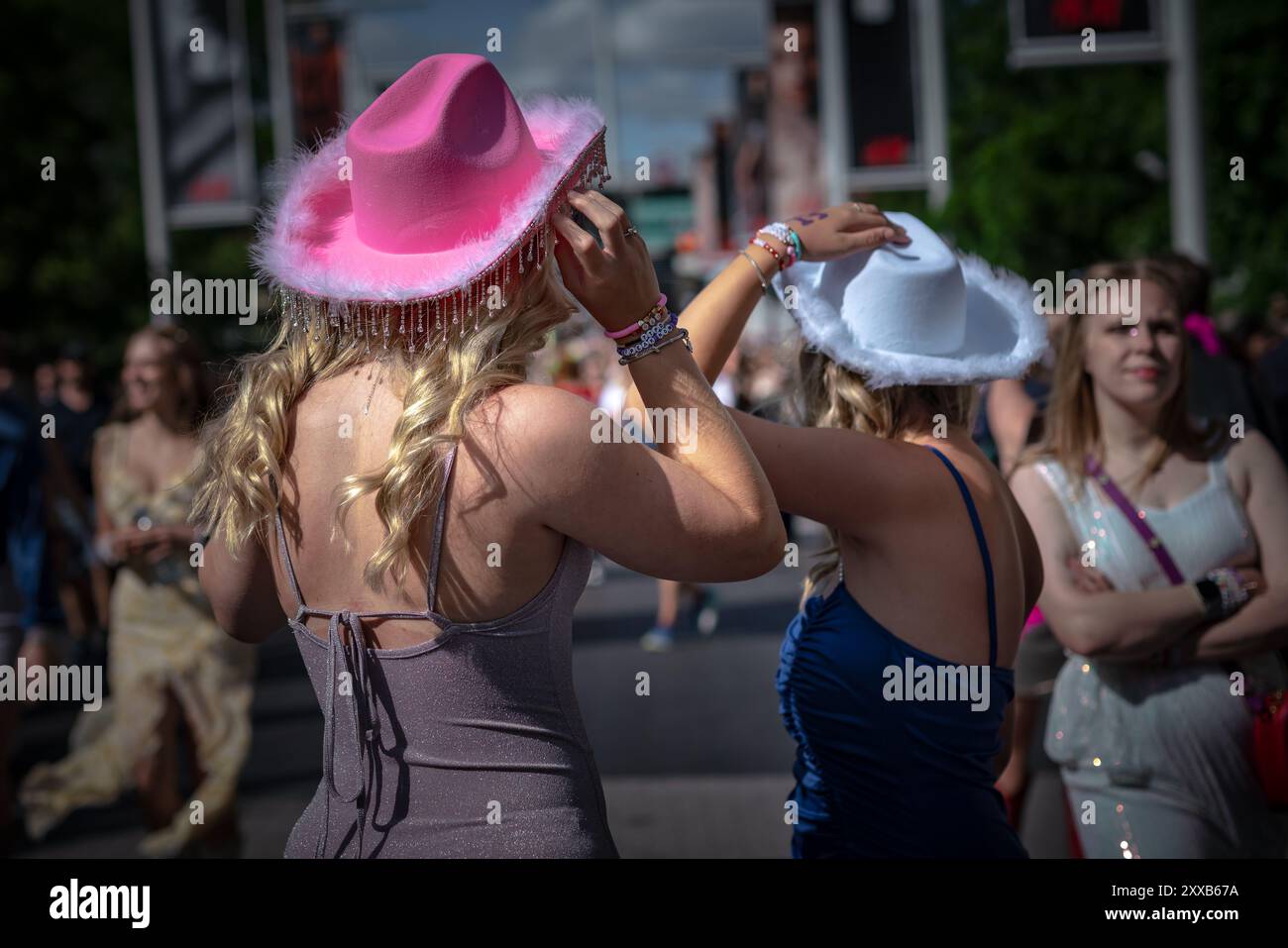 Taylor Swift superfans or ‘Swifties’ arrive at Wembley in London for ...