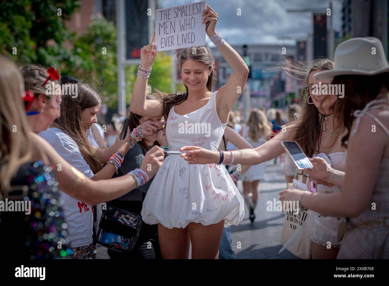 Taylor Swift superfans or ‘Swifties’ arrive at Wembley in London for ...