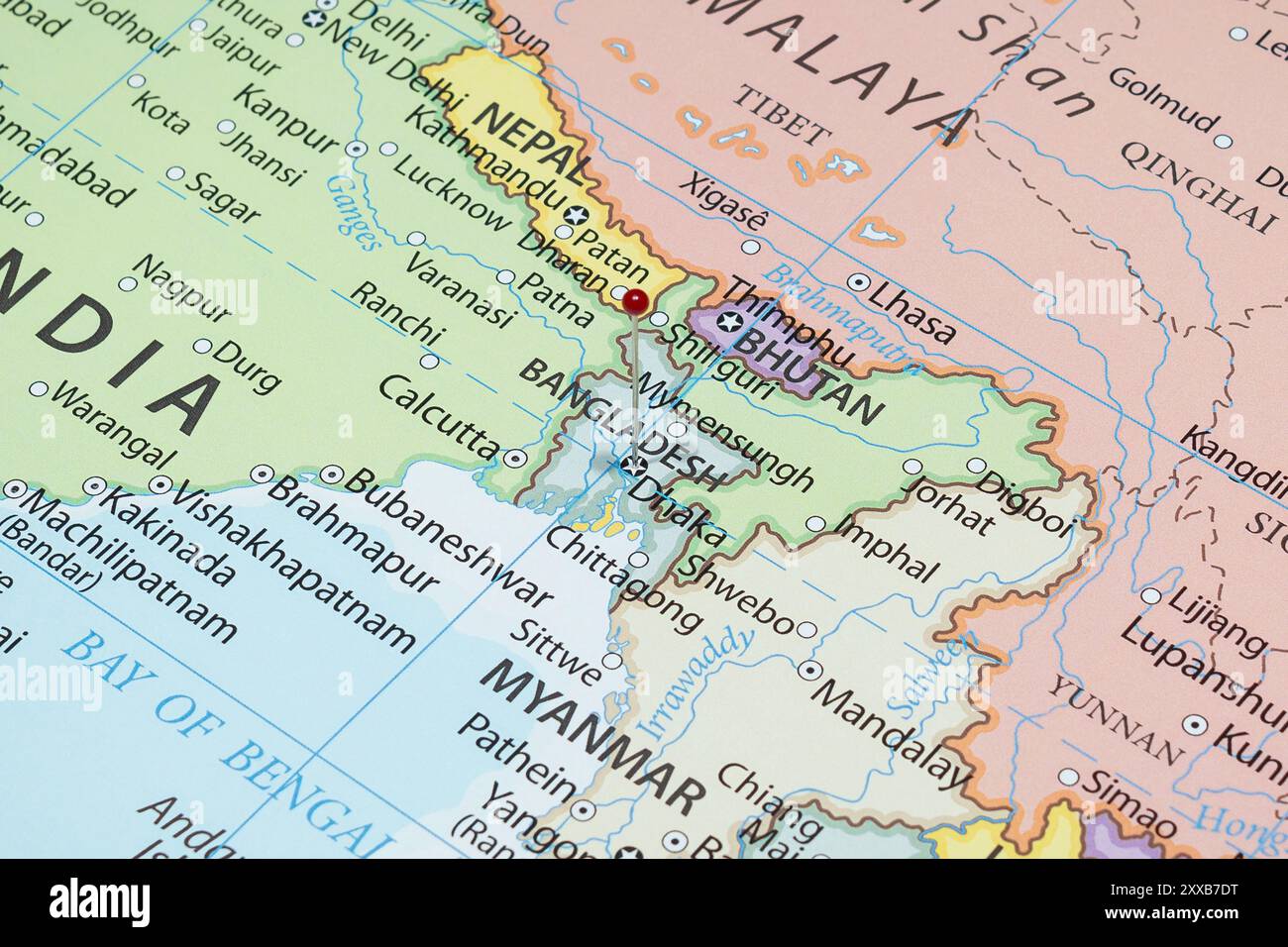 Political map bangladesh hi-res stock photography and images - Alamy