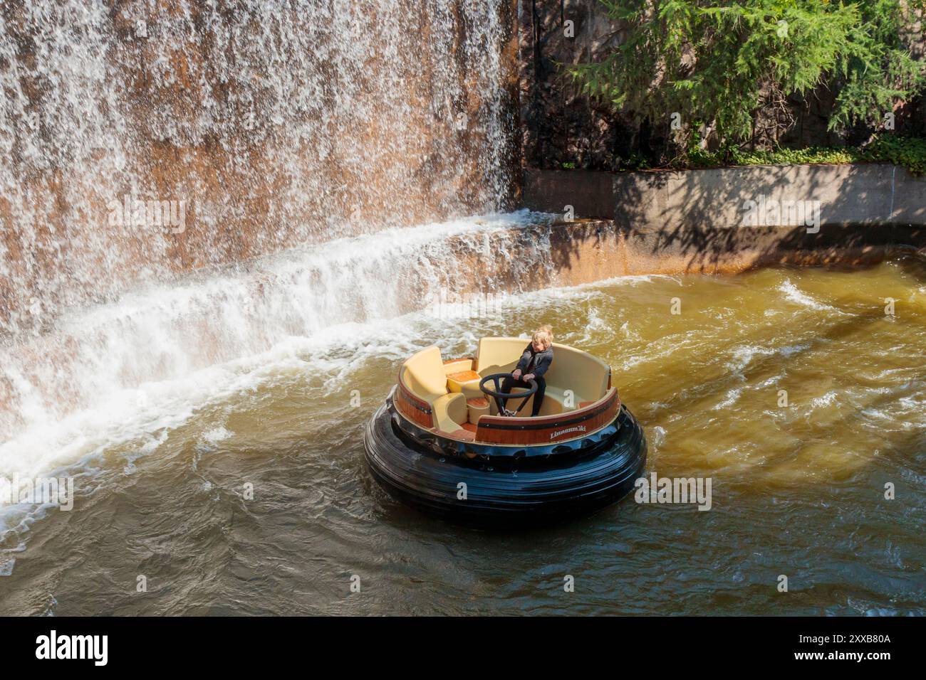 Helsinki, Finland - 19 AUGUST 2024: Water ride Hurjakuru in the ...