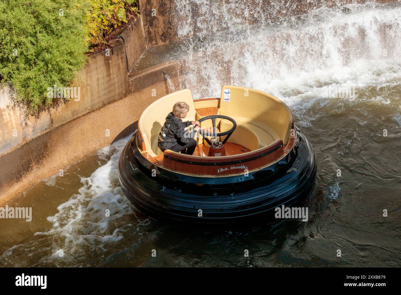 Helsinki, Finland - 19 AUGUST 2024: Water ride Hurjakuru in the ...