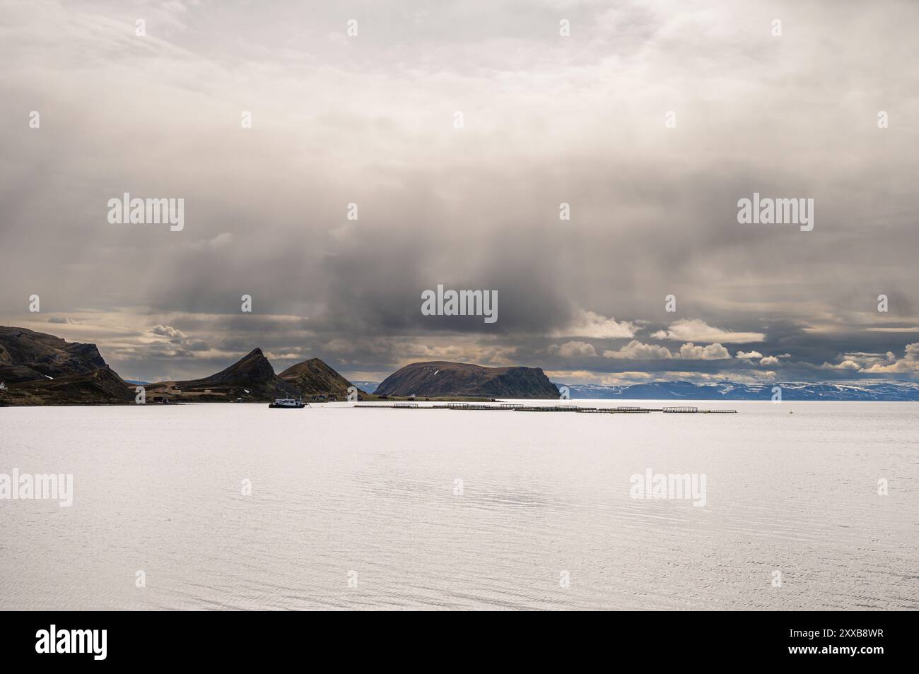nature sceneries inside the island of Mageroya along the road to get to ...