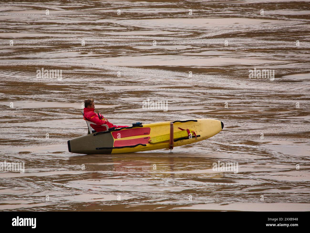 Lifeguard on a Cornish Beach Stock Photo - Alamy