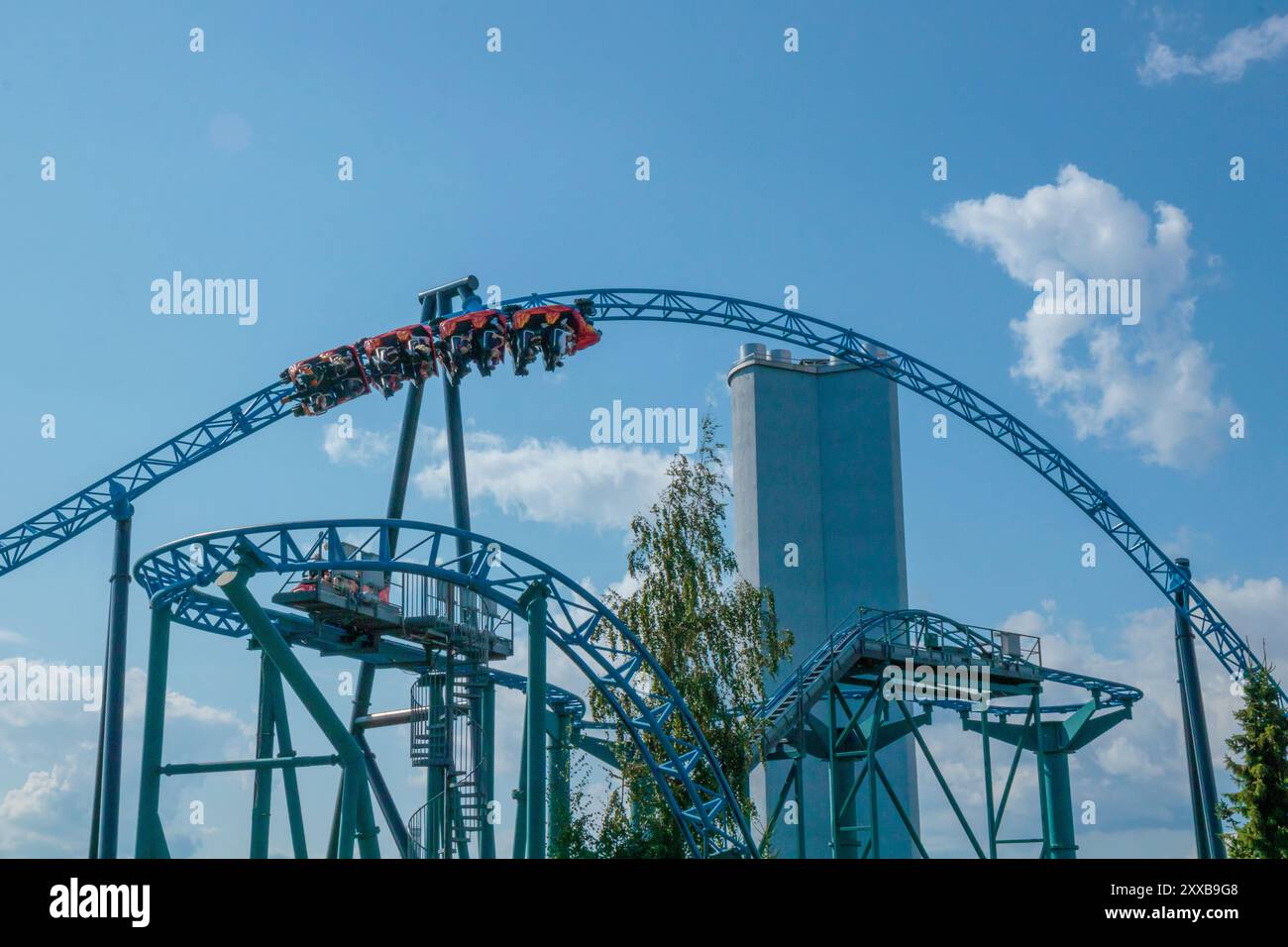 Helsinki, Finland - 19 AUGUST 2024: Linnanmaki amusement park with ...