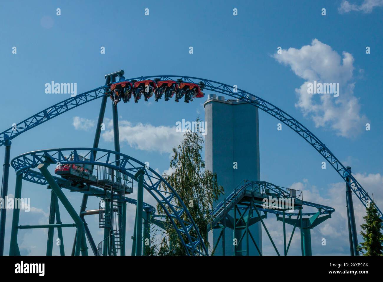Helsinki, Finland - 19 AUGUST 2024: Linnanmaki amusement park with ...