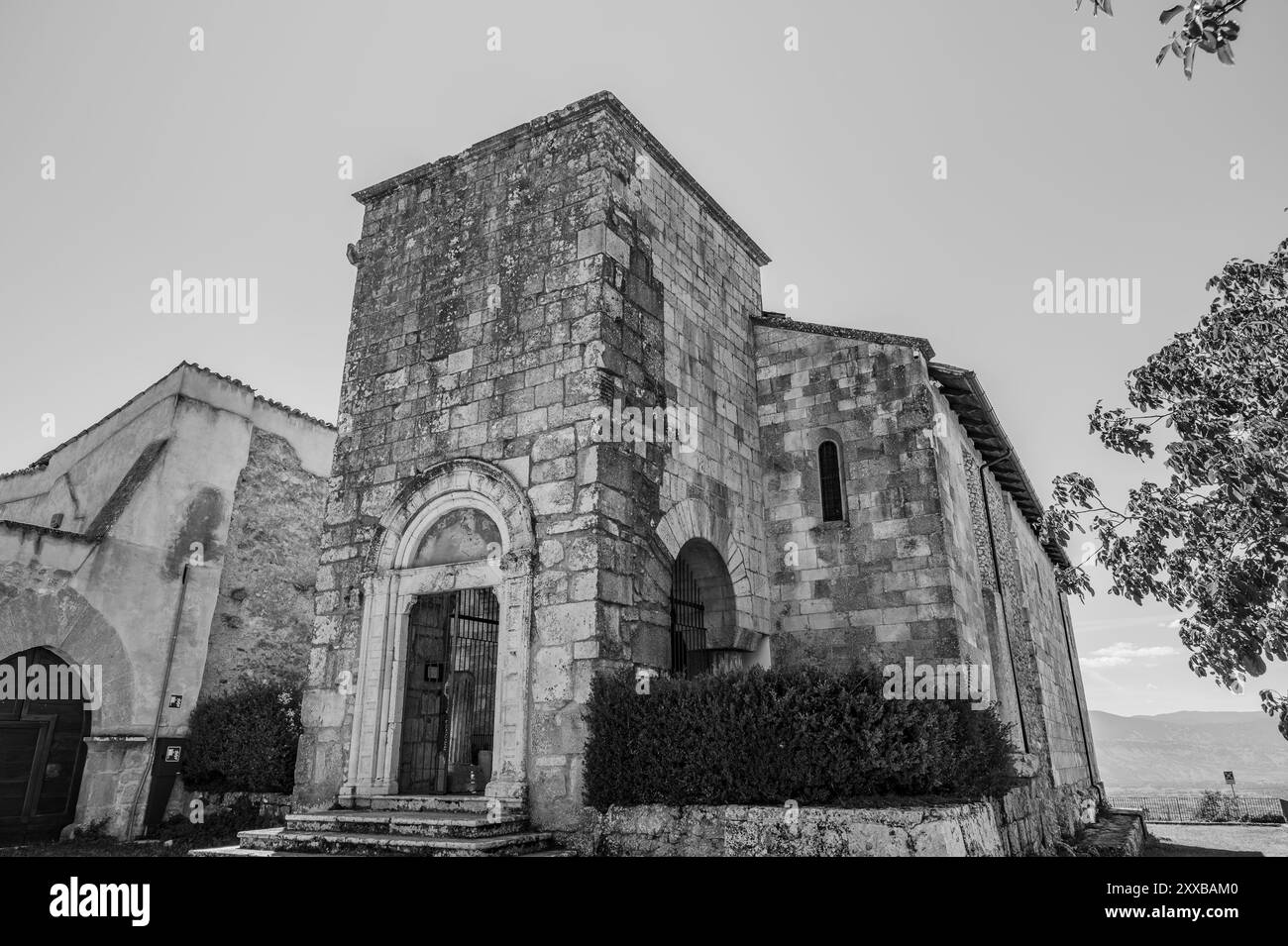 The church of San Pietro in Albe stands on the hill of San Pietro, one ...