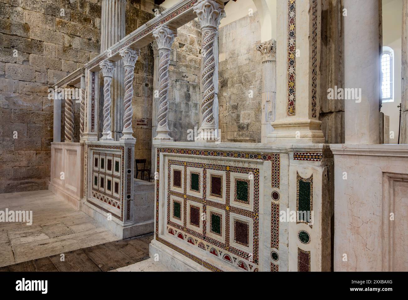 The church of San Pietro in Albe stands on the hill of San Pietro, one ...