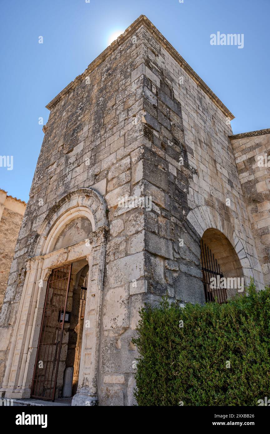 The church of San Pietro in Albe stands on the hill of San Pietro, one ...