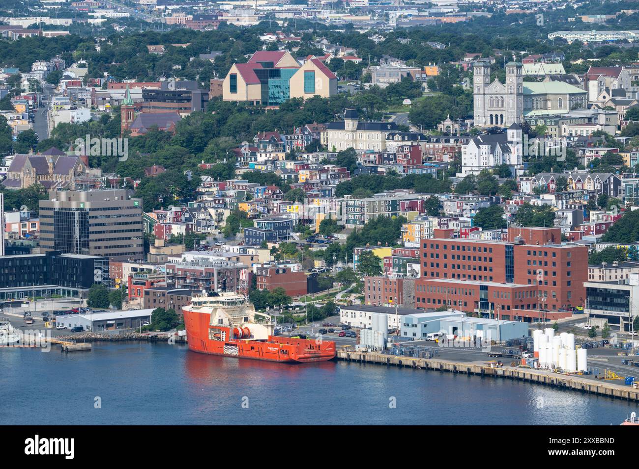 View of downtown St. John’s, Newfoundland, showing The Rooms ...