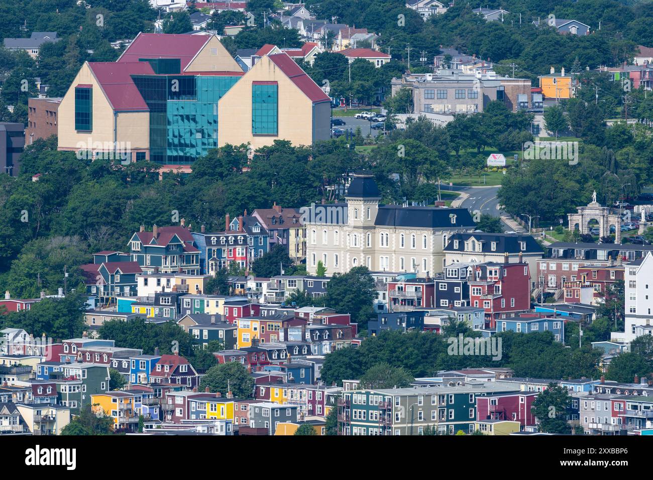 View of downtown St. John’s, Newfoundland, showing The Rooms ...