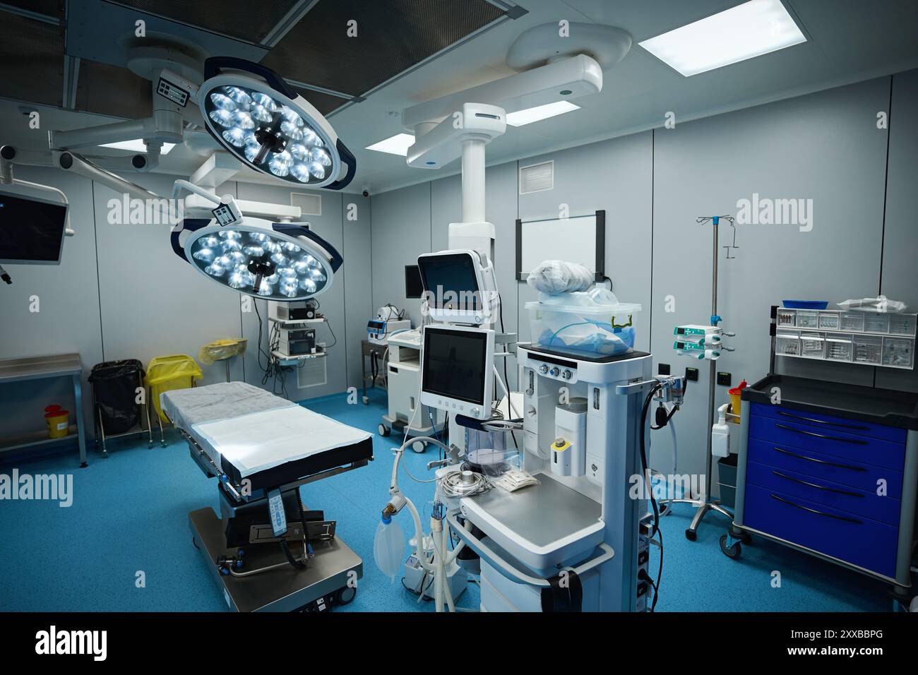 Modern operating room with equipment and medical devices Stock Photo ...