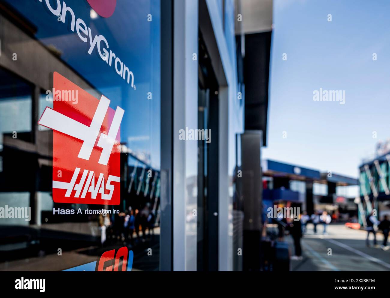 Zandvoort, Netherlands. 23rd Aug, 2024. ZANDVOORT - Logo of Haas F1 ...
