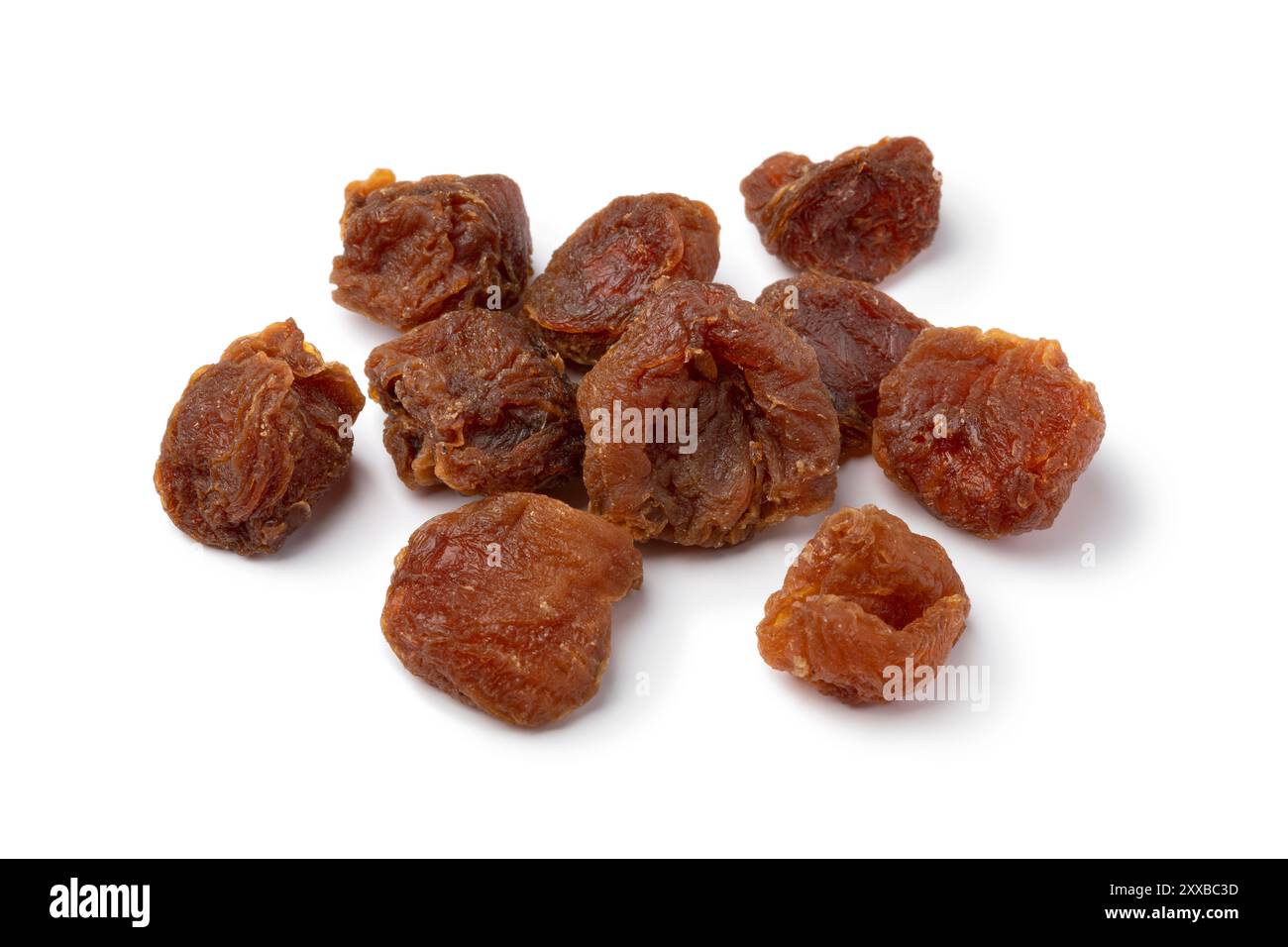 Dried longan pulp close up isolated on white background Stock Photo - Alamy