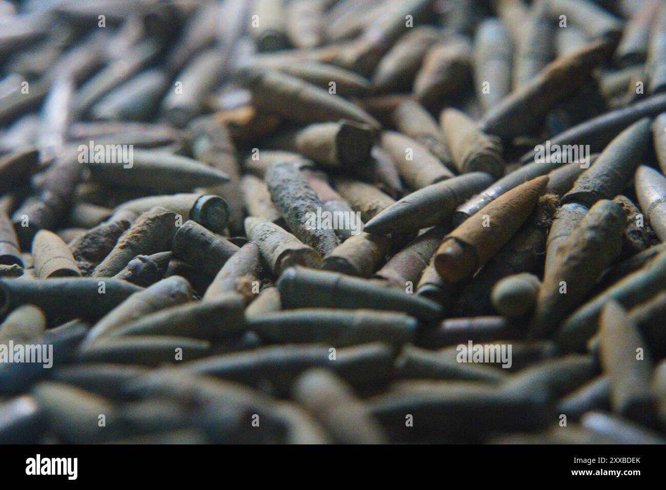 Echoes of War: Close-Up of WWI Battle-Worn Bullets 2 Stock Photo - Alamy