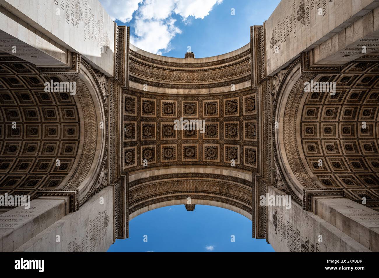 The Ornate Underside of the Arc de Triomphe - Paris, France Stock Photo ...
