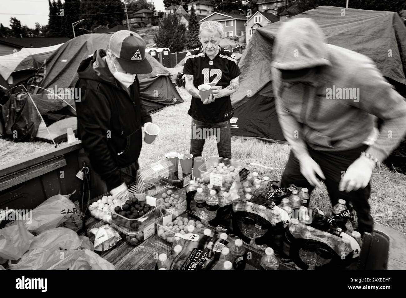JIM and JOSEY from the Salvation Army offer Breakfast to RICK a ...
