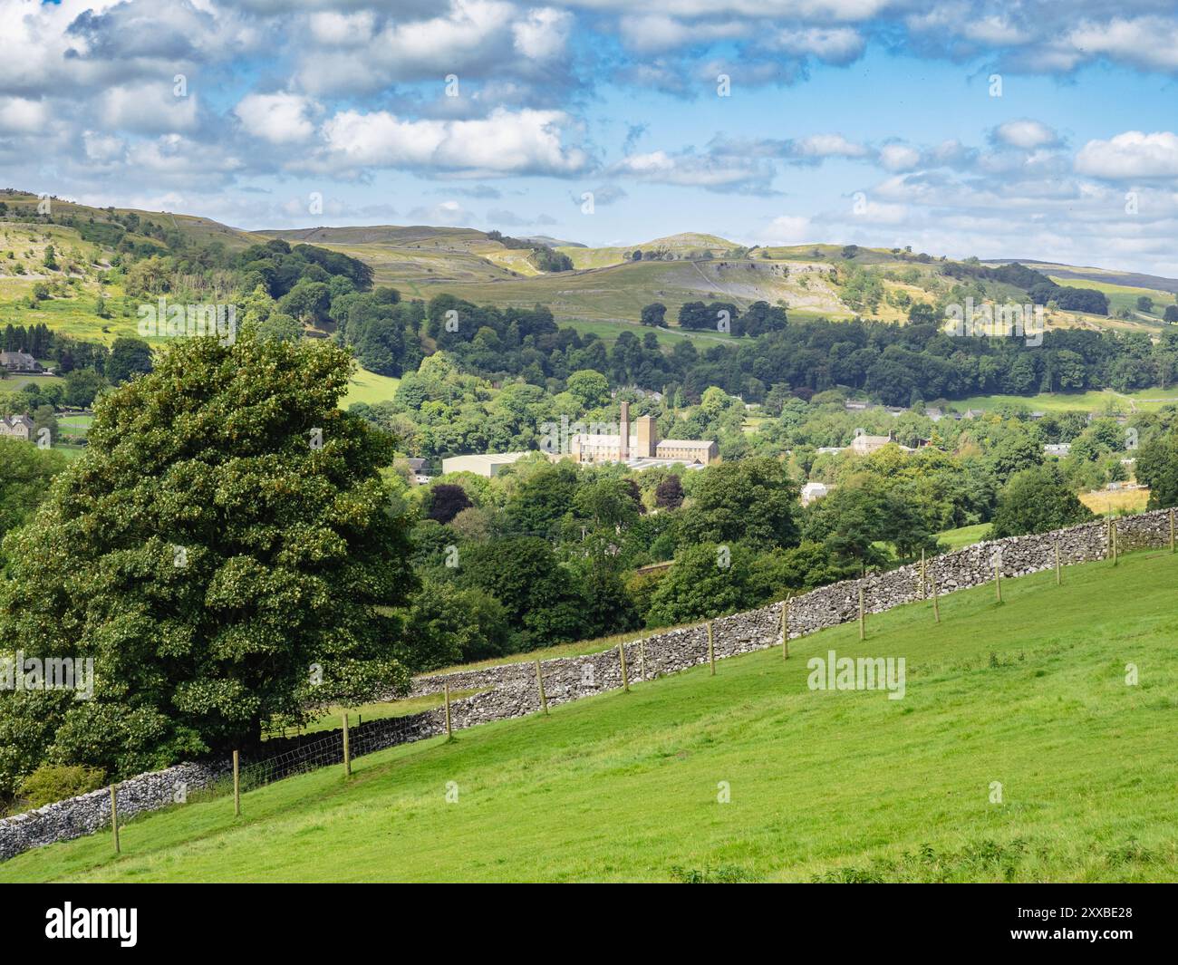 View into Settle in the Yorkshire Dales Stock Photo - Alamy