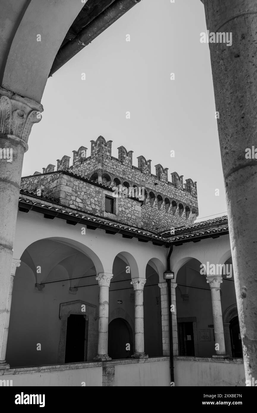 The Piccolomini Castle of Celano overlooks the Fucino plain, once ...