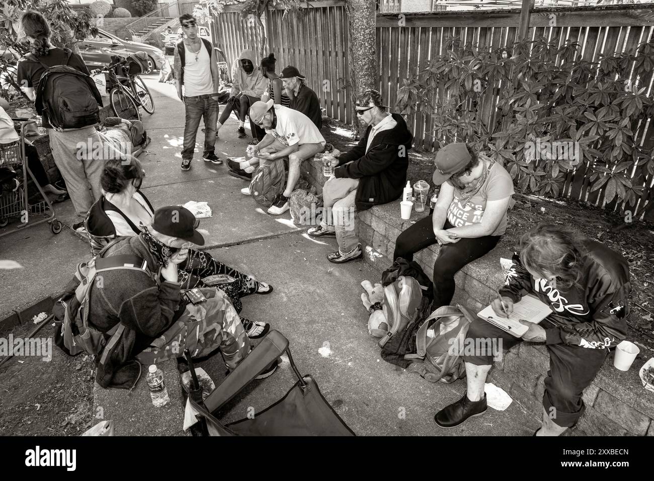 With no official camp for the homeless they spend their days in Everett ...