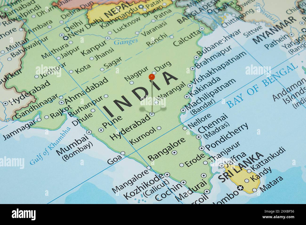 Hyderabad india map hi-res stock photography and images - Alamy