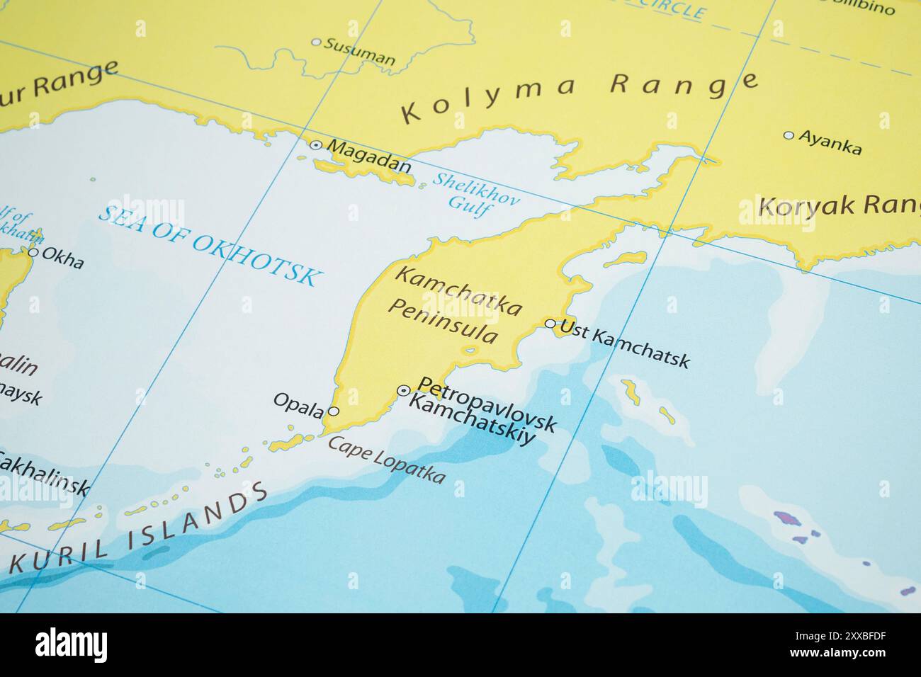 Mapa Da Peninsula De Kamchatka 320+ Kamchatka Peninsula Russia Stock