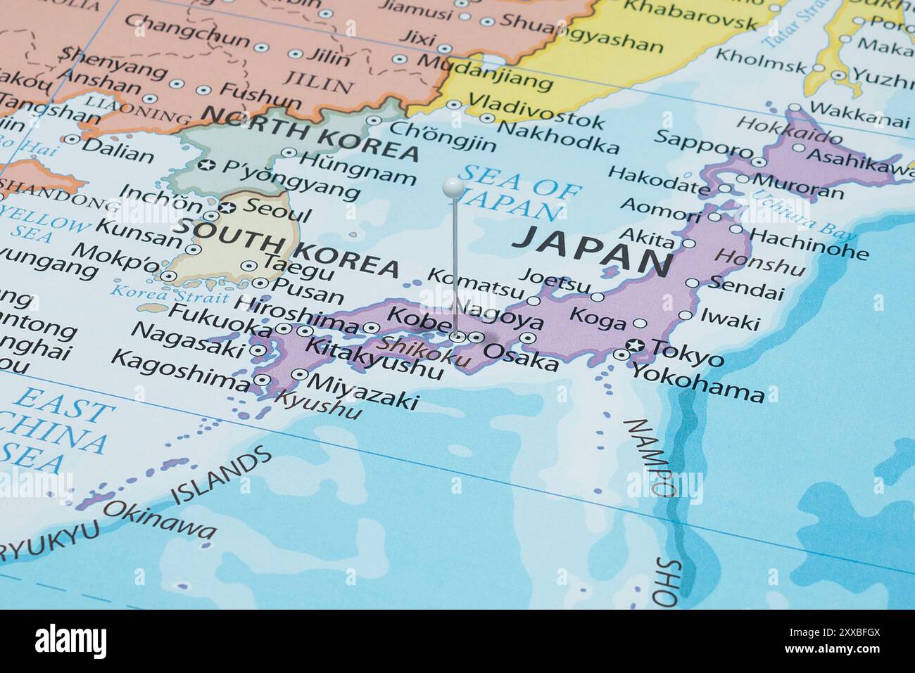 Map of kobe hi-res stock photography and images - Alamy
